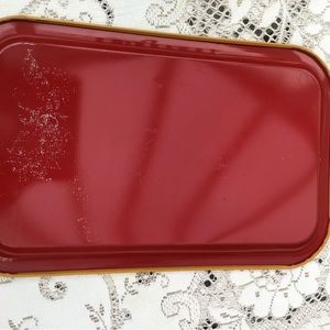 Accents | Vintage Red Metal Tray | Poshmark